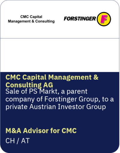 CMC Capital Management & Consulting + Forstinger + Investoren aus ...